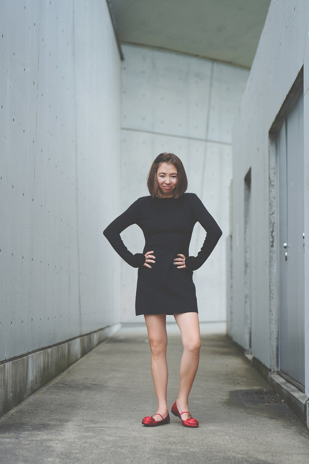 CASHMERE MILANO-RIB KNIT ONEPIECE (CZ324-LOP06) / BLACK – the-knitbar.com