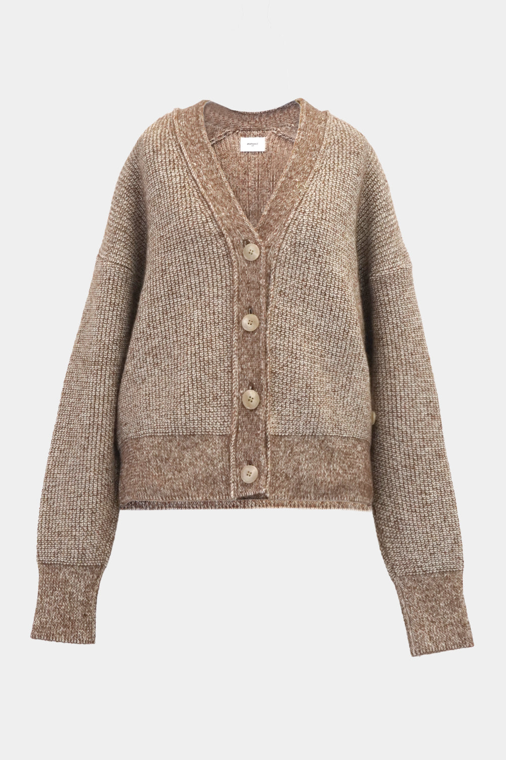 Low-gauge Half-cardigan St-cardigan (WK325-LCD03-BROWN) – the-knitbar.com